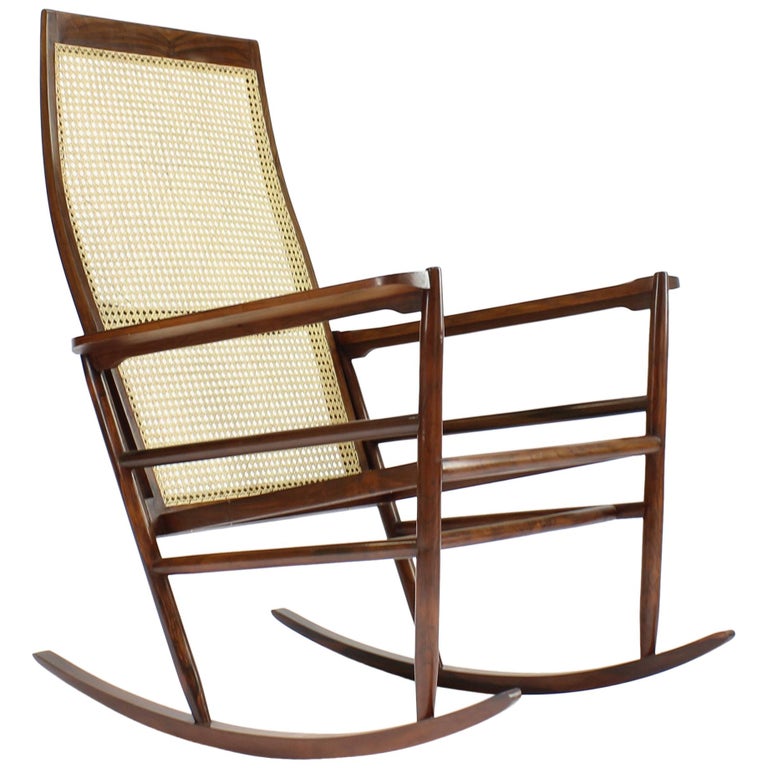 Rocking Chair by Joaquim Tenreiro, 1947, Brazilian Rosewood, Mid ...