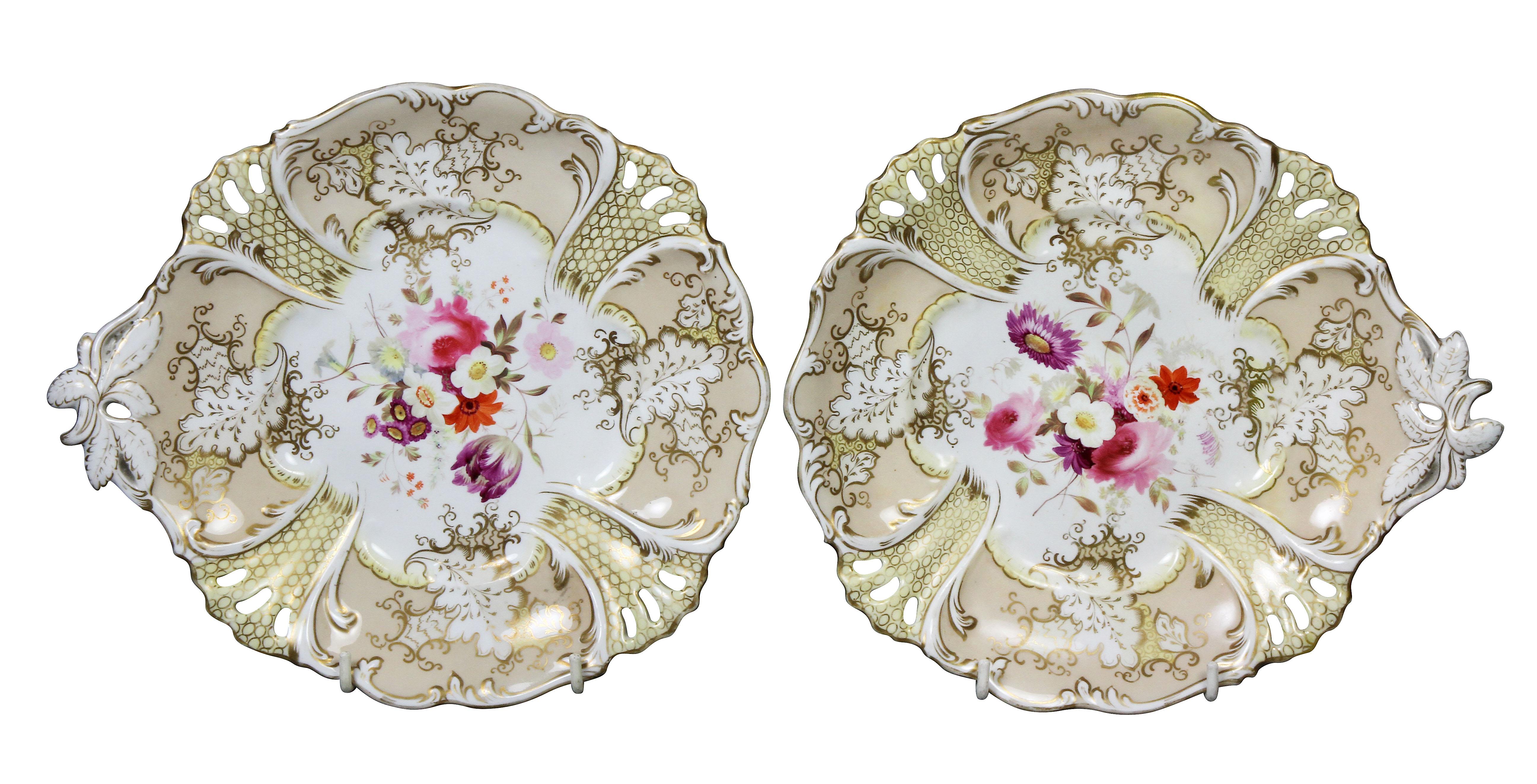 Rockingham Porcelain Dessert Set at 1stDibs