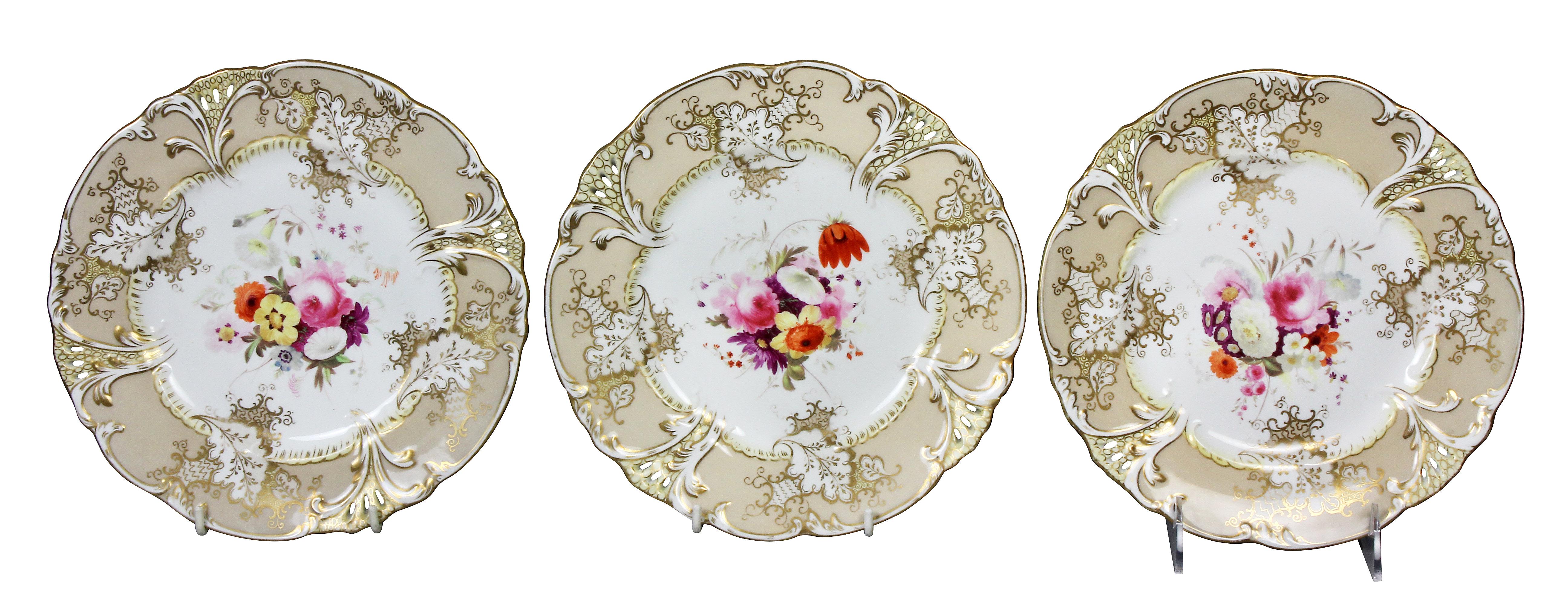 Rockingham Porcelain Dessert Set at 1stDibs