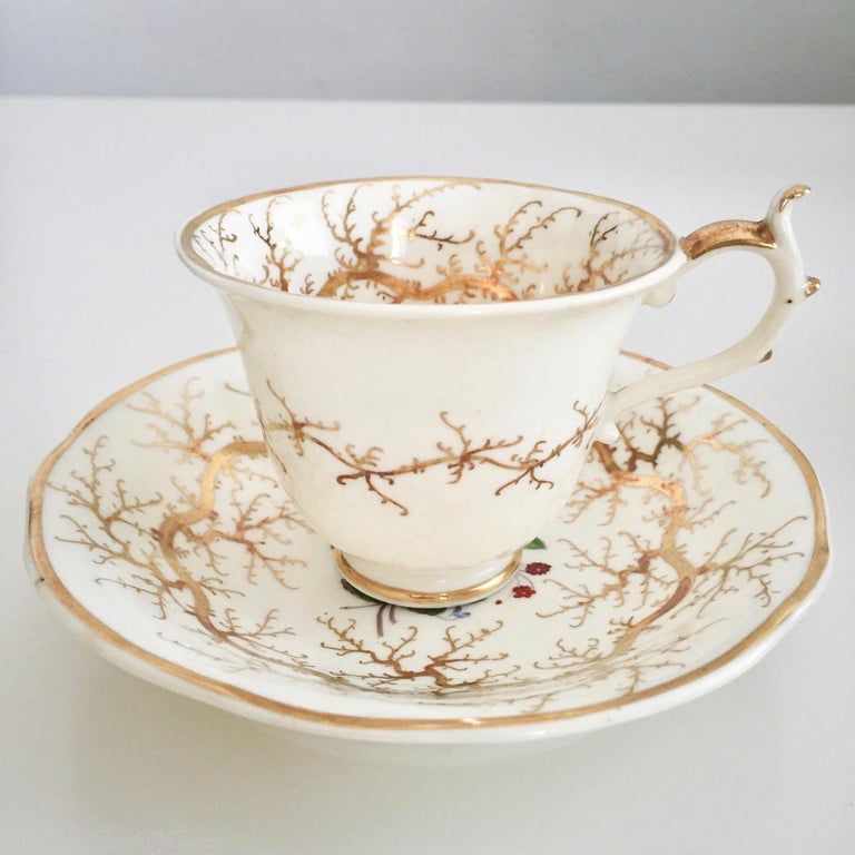 Rockingham Porcelain Tea Service, Cream, Gilt and Flowers, Rococo ...