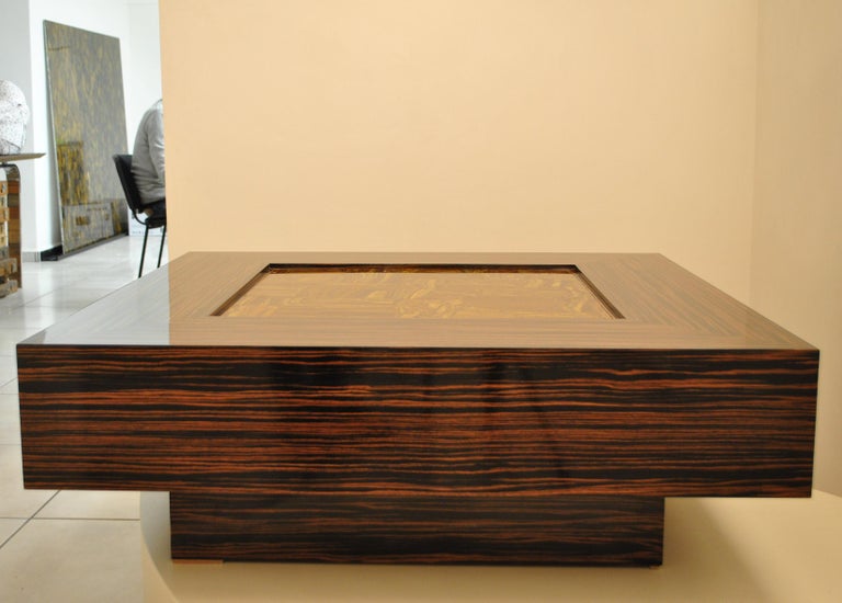 'Rocky Tiger' Centre or Coffee Table in Macassar Ebony and Tiger Eye ...