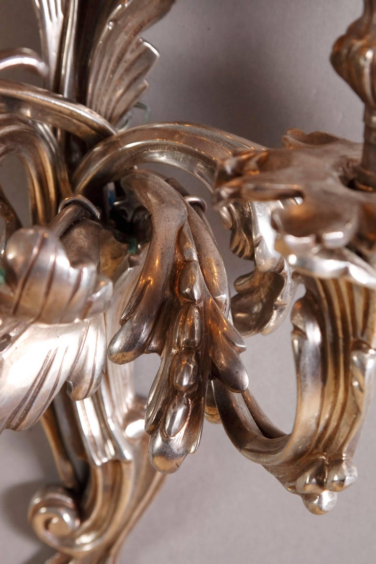 Rococo Applique Silvered Bronze For Sale at 1stDibs