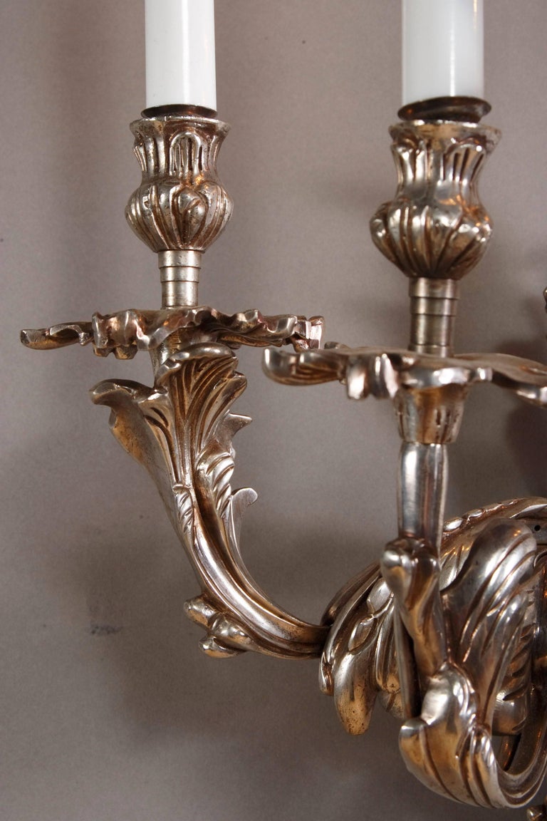 Rococo Applique Silvered Bronze For Sale at 1stDibs