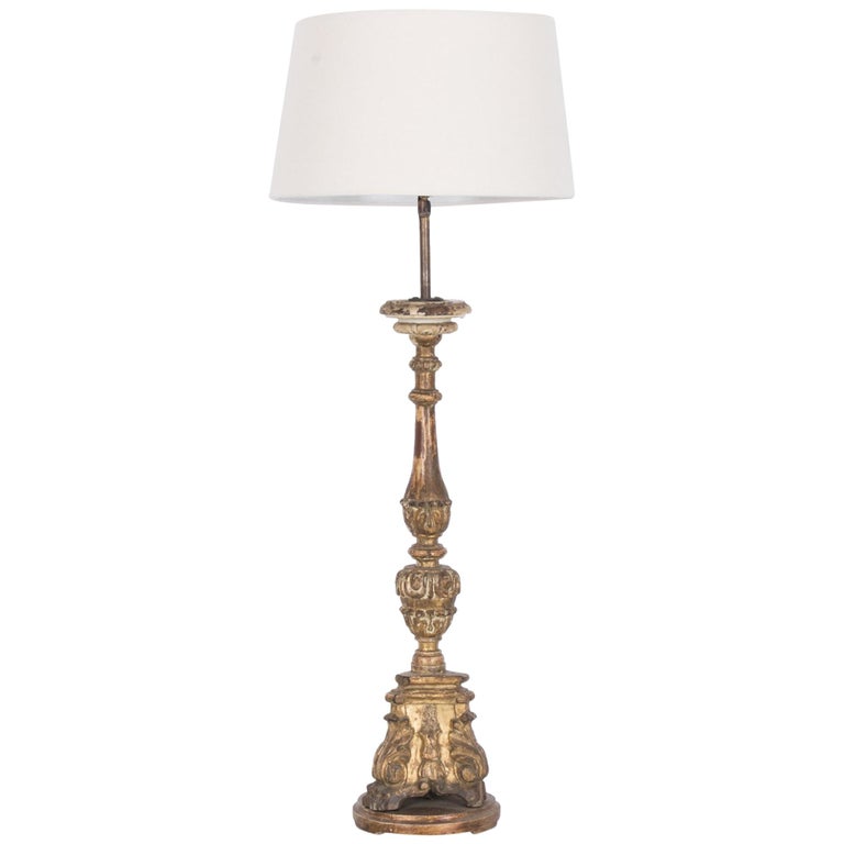 Rococo Gilded French Table Lamp For Sale at 1stDibs