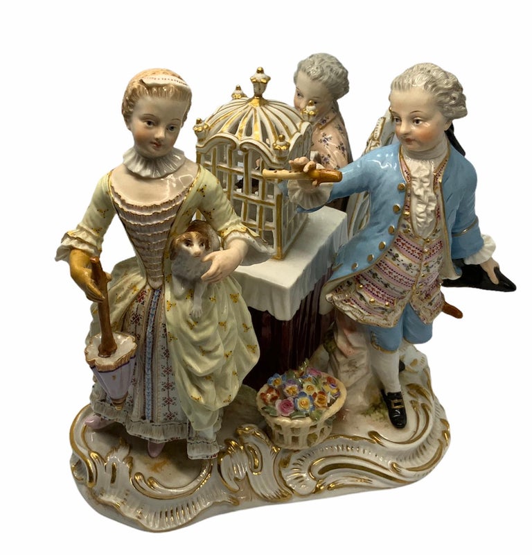 Rococo Meissen Porcelain Trio of Children at 1stDibs