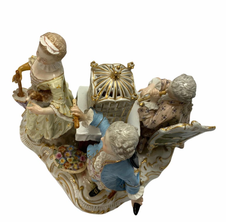 Rococo Meissen Porcelain Trio of Children at 1stDibs