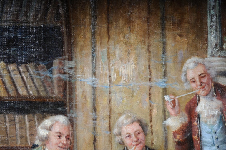 Rococo Oil Painting Signed Bruno Blatter Around 1890 For Sale at 1stDibs