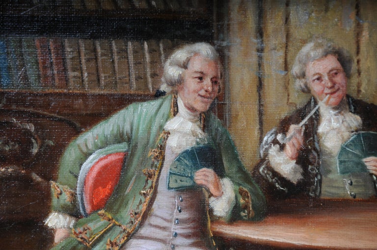 Rococo Oil Painting Signed Bruno Blatter Around 1890 For Sale at 1stDibs