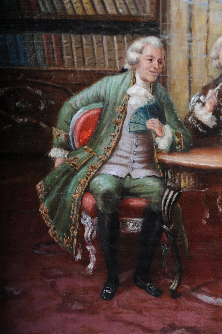 Rococo Oil Painting Signed Bruno Blatter Around 1890 For Sale at 1stDibs