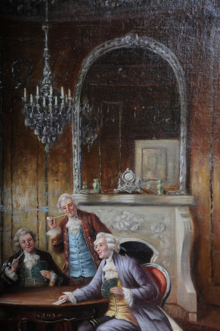 Rococo Oil Painting Signed Bruno Blatter Around 1890 For Sale at 1stDibs