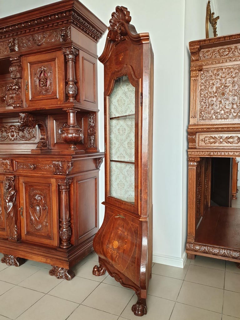 Rococo Revival / Chippendale Corner Display Vitrine For Sale at 1stdibs