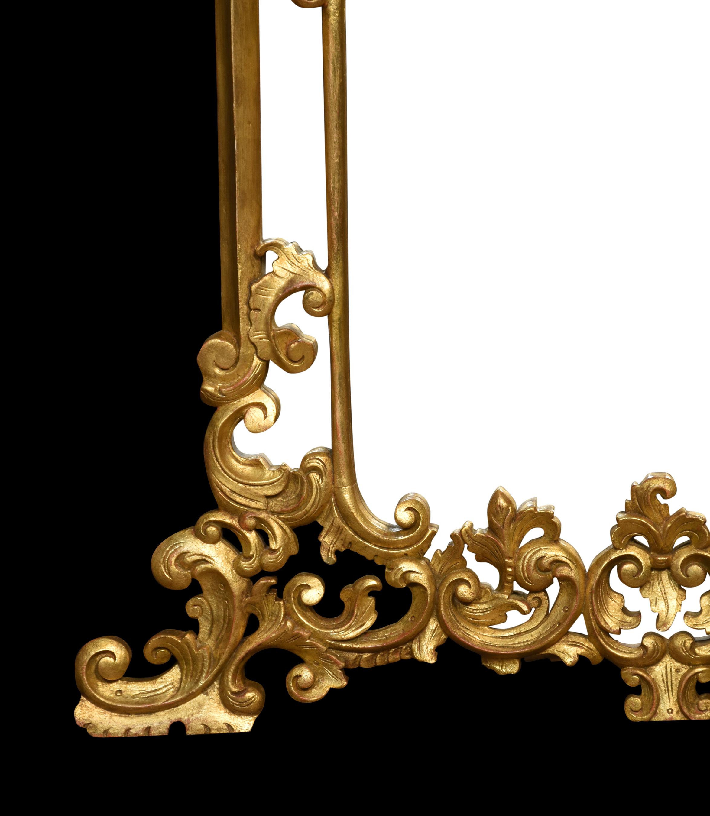 Rococo Revival Gilt Mirror For Sale at 1stDibs