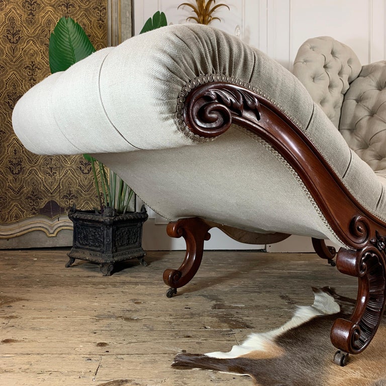 Rococo Revival John Henry Belter Meridienne/Recamier For Sale at ...