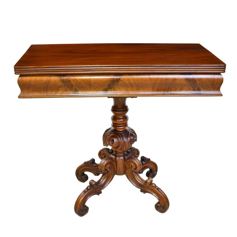 Rococo-Revival Scandinavian Game Table, circa 1850 For Sale at 1stDibs