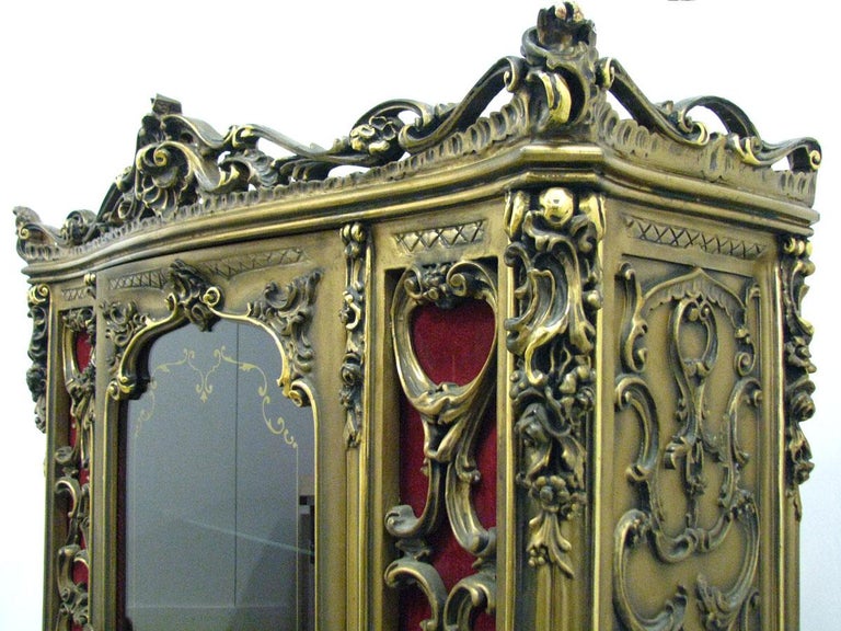 Rococo Revival Style Low Auxiliary Vitrine Giltwood, 20th Century For ...
