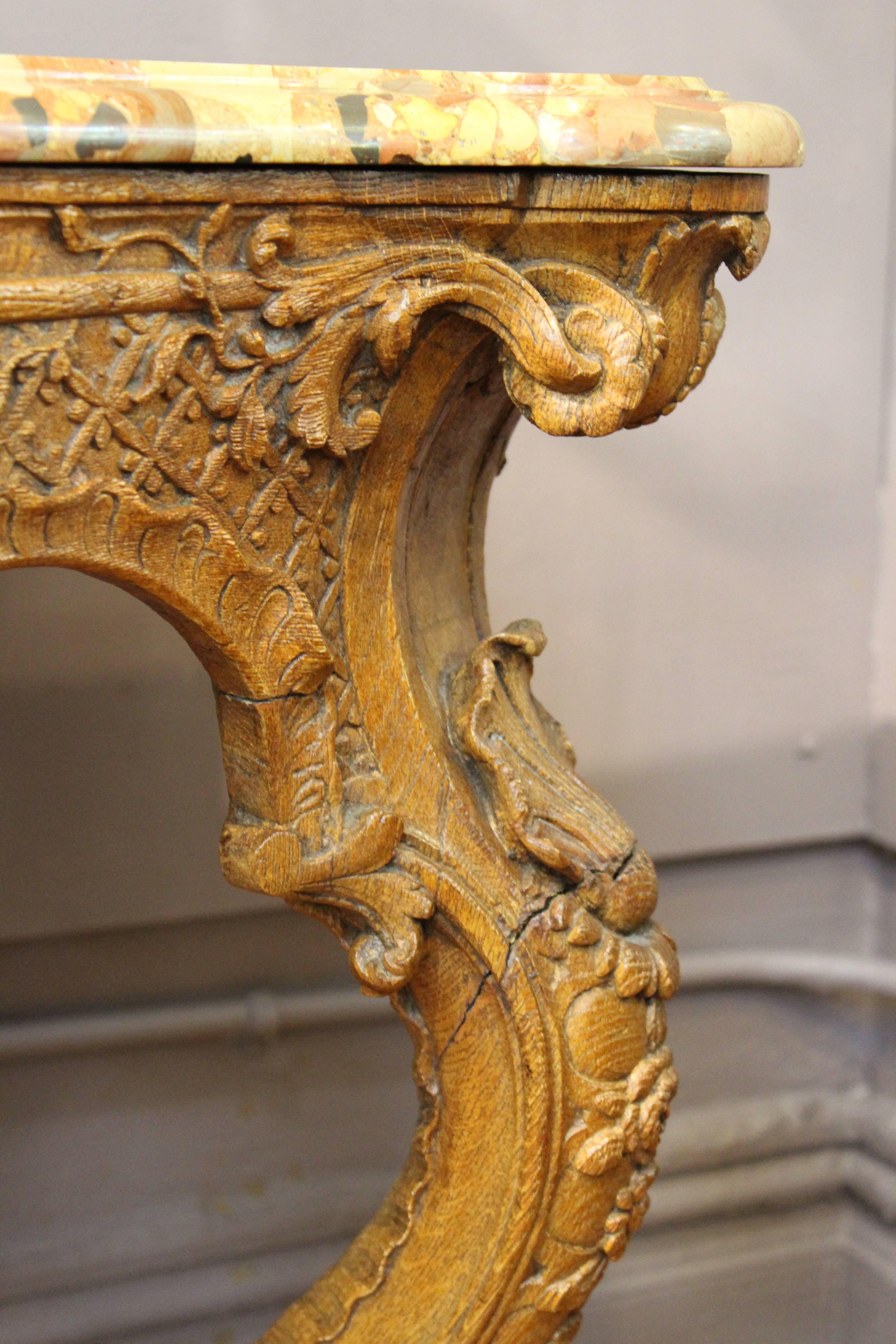 Rococo Rocaille Style Console with Marble Top from France at 1stDibs ...