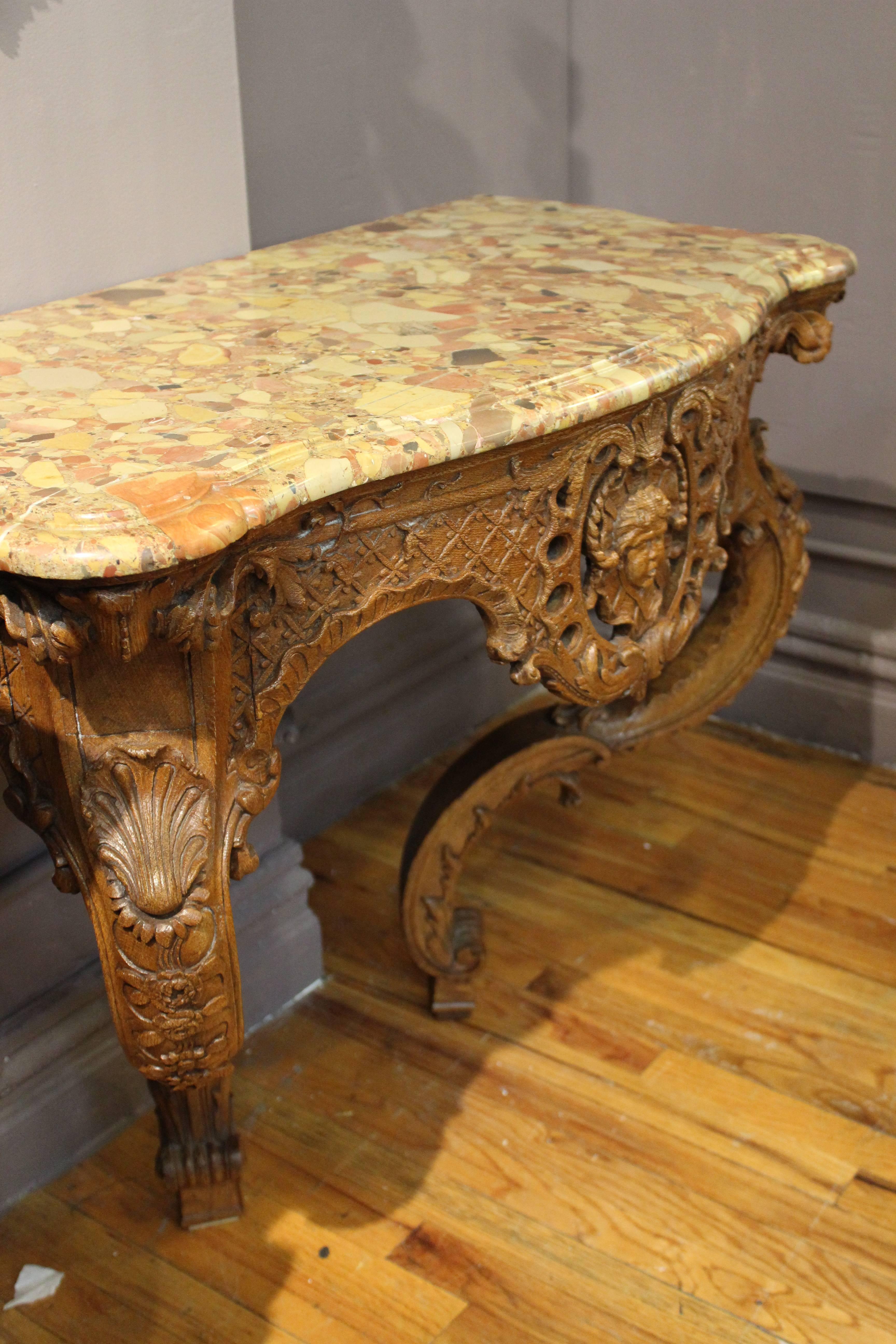 Rococo Rocaille Style Console with Marble Top from France at 1stDibs ...