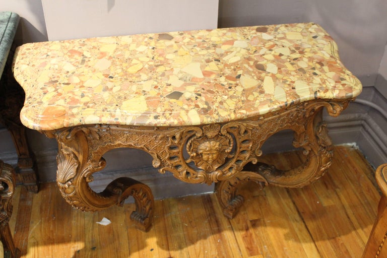 Rococo Rocaille Style Console with Marble Top from France at 1stDibs ...