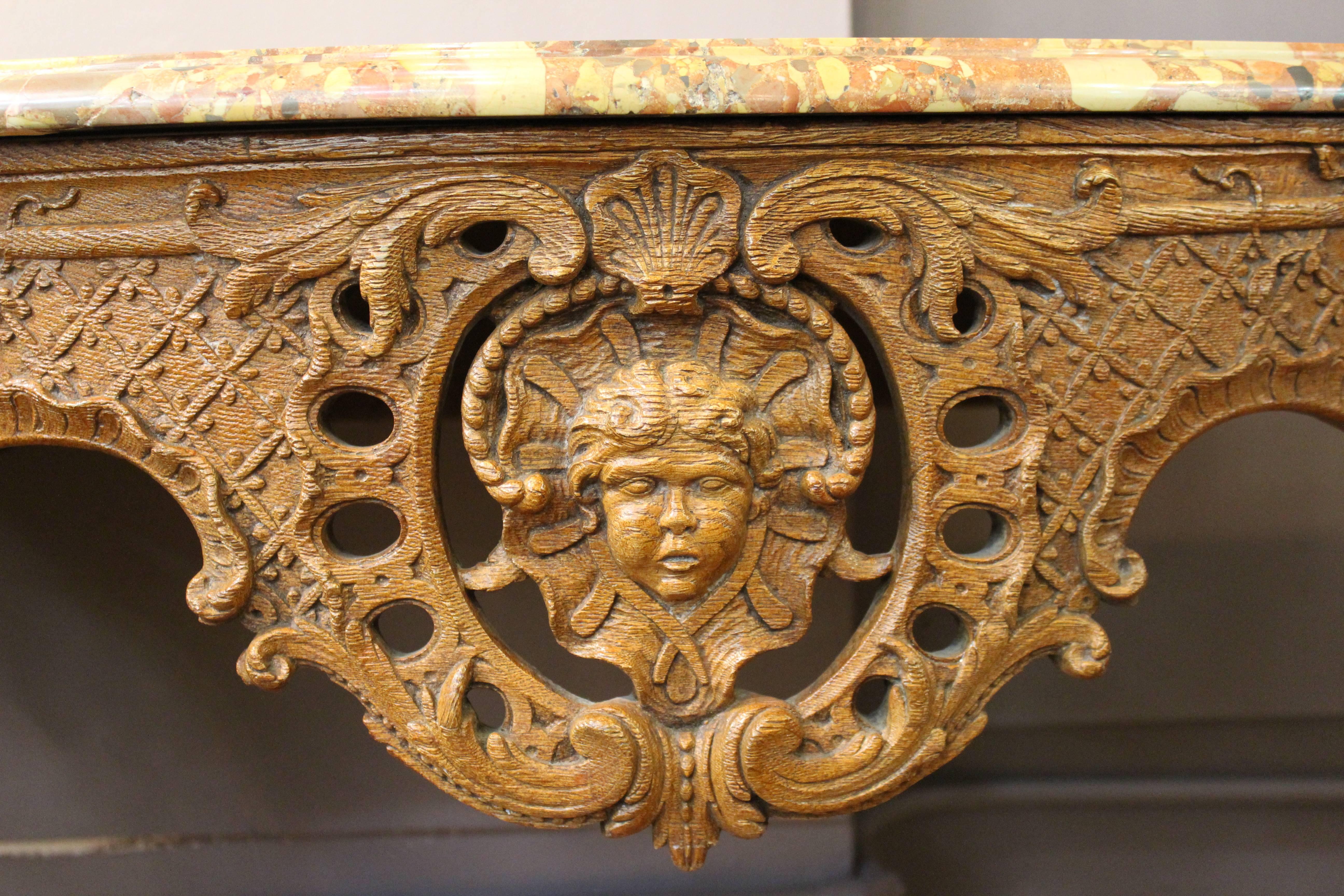 Rococo Rocaille Style Console with Marble Top from France at 1stDibs ...