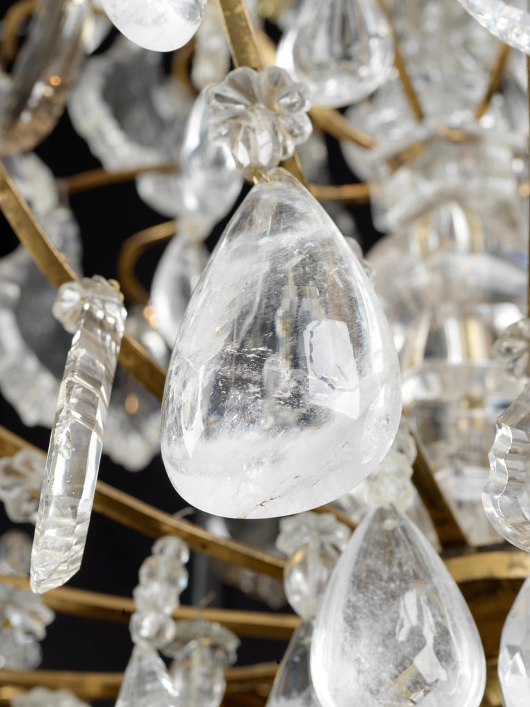 Rococo Rock Crystal Chandelier, 18th Century, France at 1stDibs