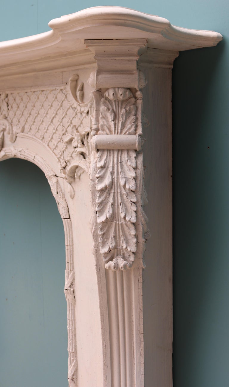 Rococo Style Antique Mantel For Sale at 1stDibs