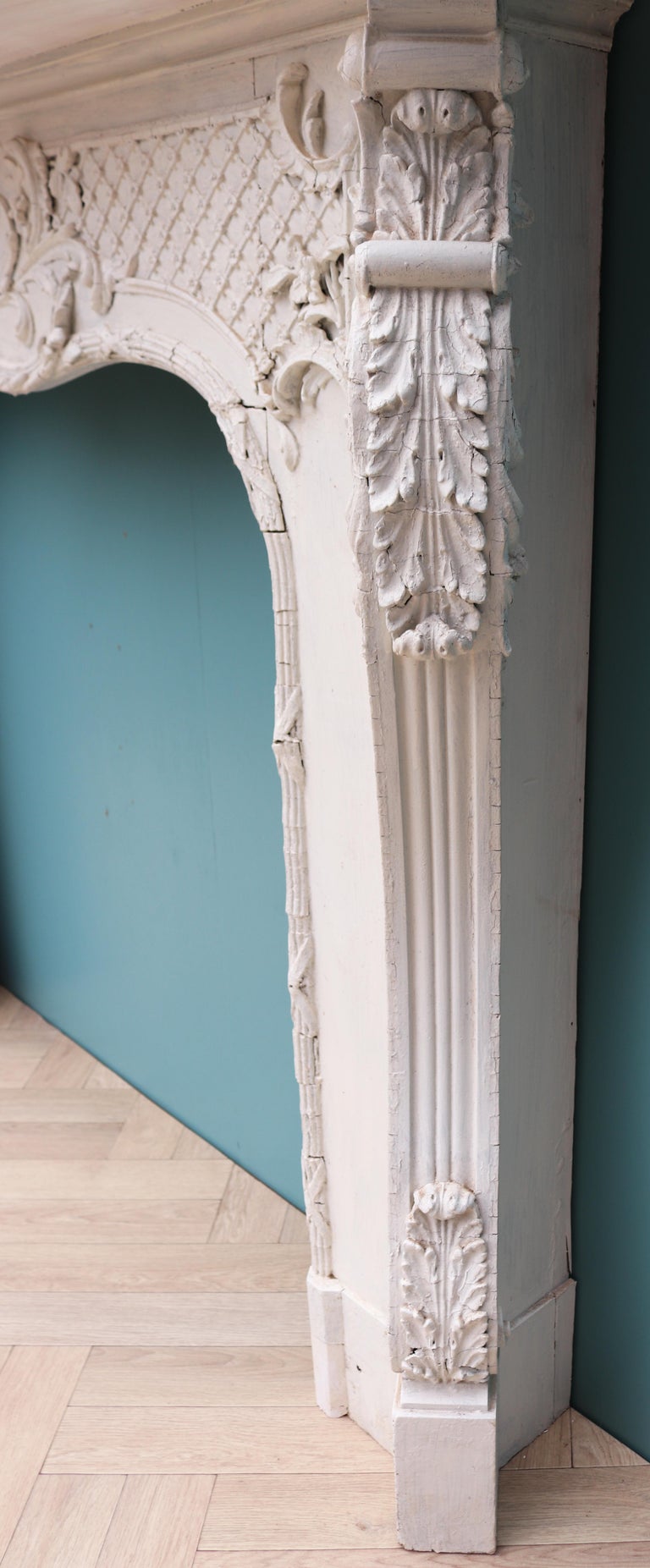 Rococo Style Antique Mantel For Sale at 1stDibs