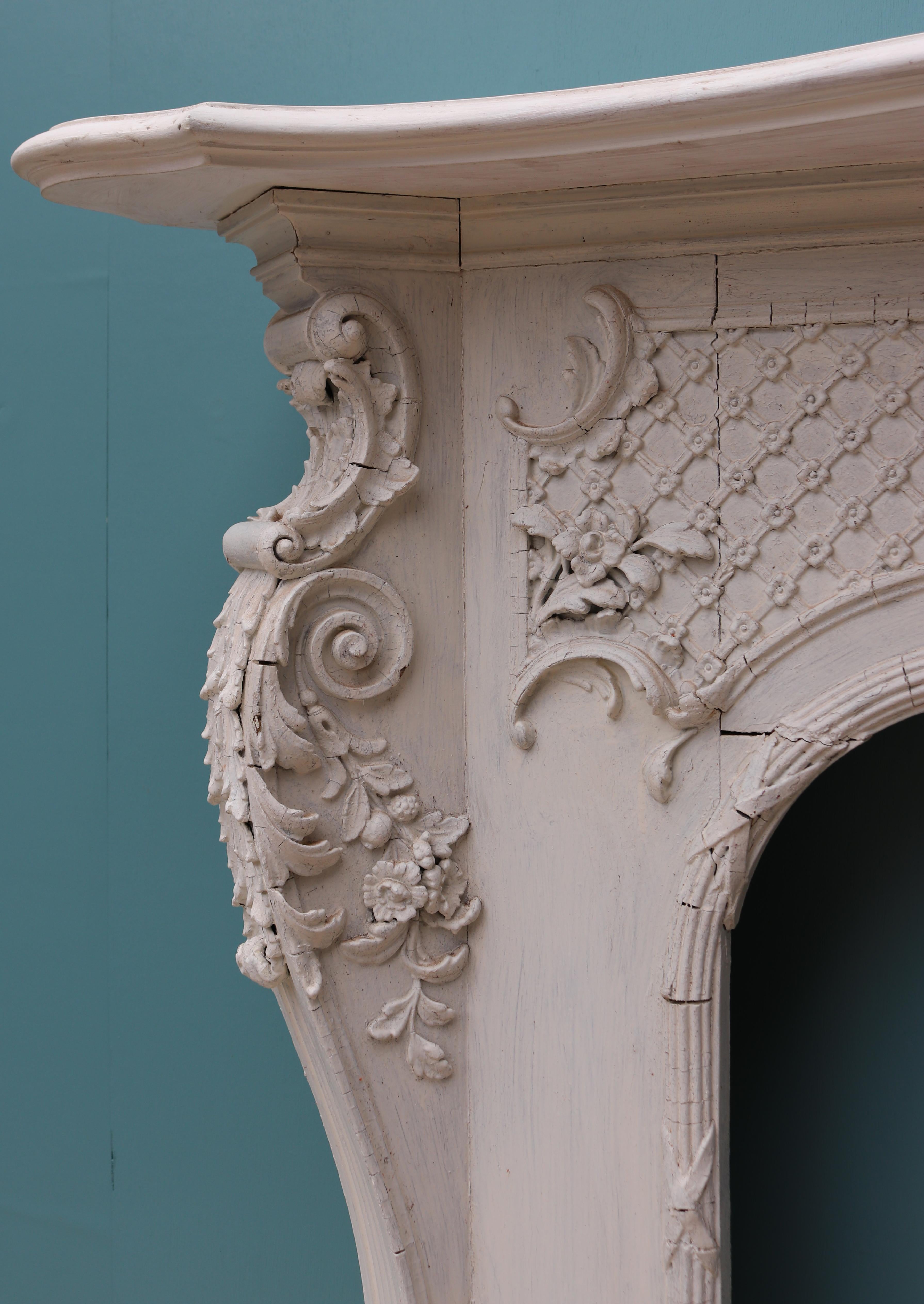 Rococo Style Antique Mantel at 1stDibs