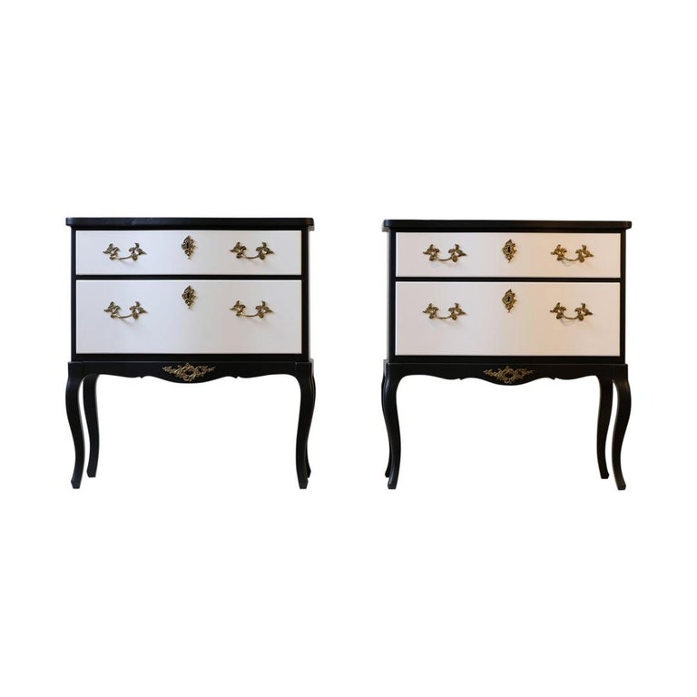 Rococo Style Bedside Commodes, a Pair For Sale at 1stDibs