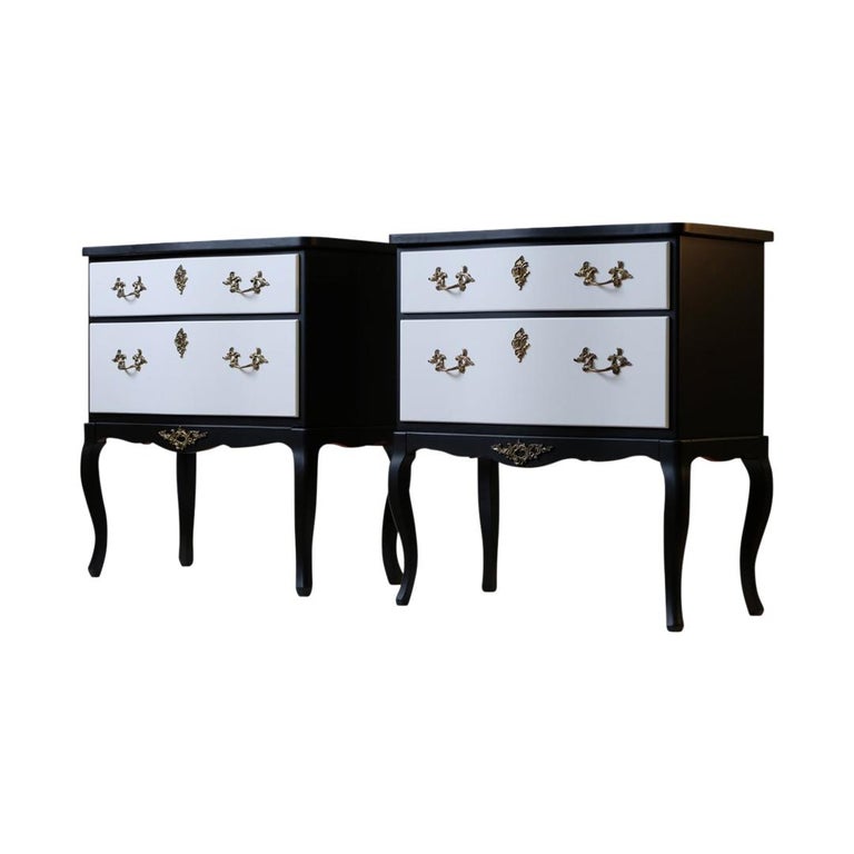 Rococo Style Bedside Commodes, a Pair For Sale at 1stDibs