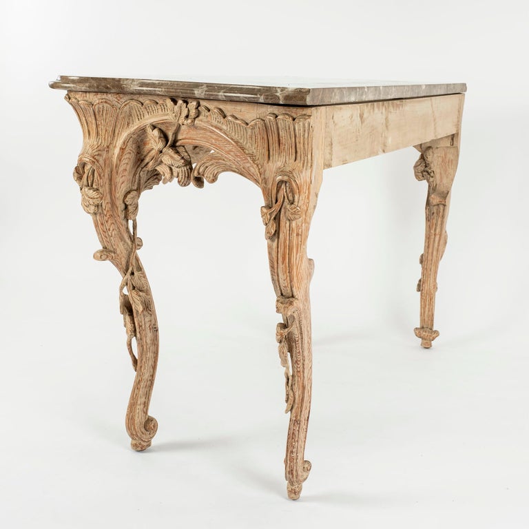 Rococo Style Console with Marble Top at 1stDibs