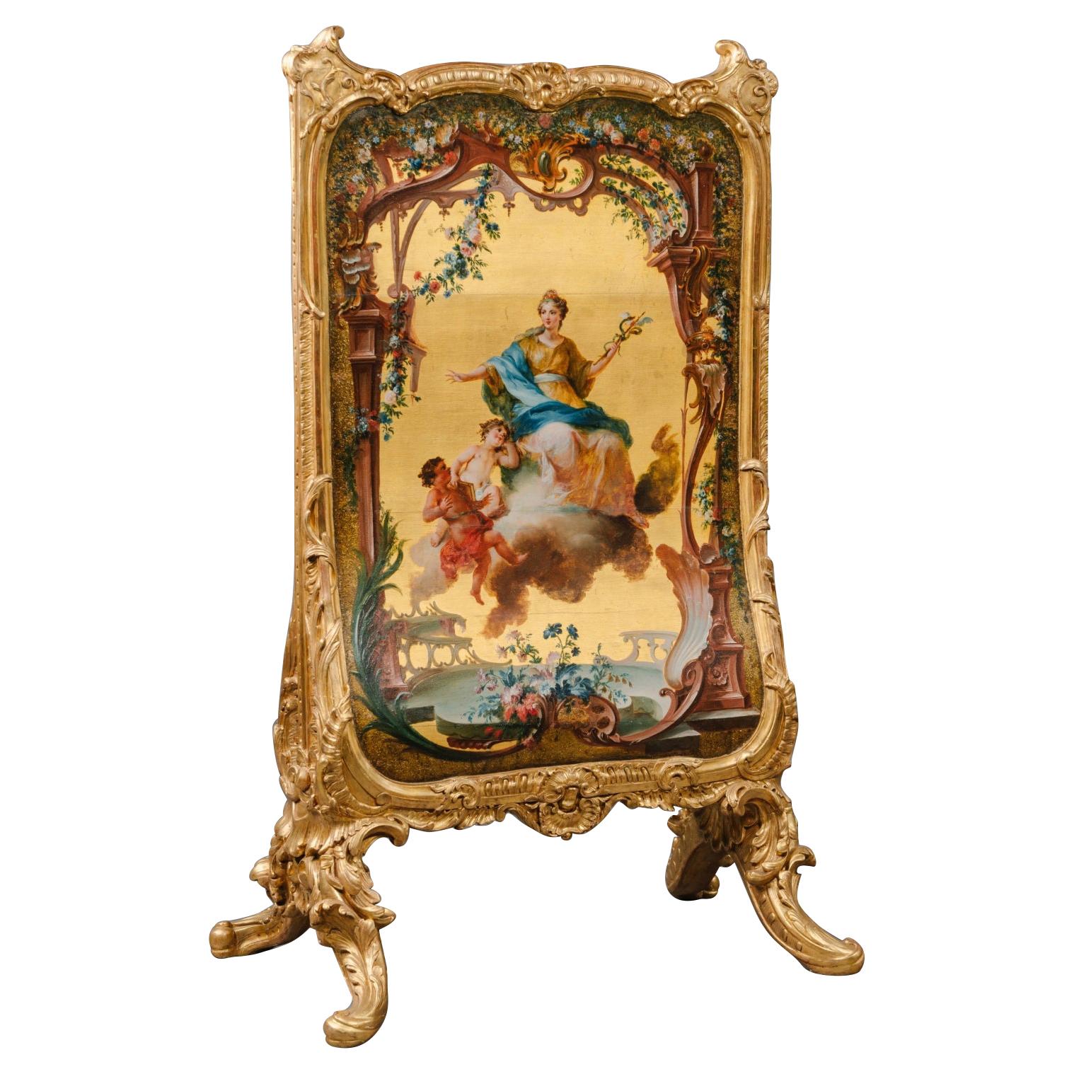 Rococo Style Glazed Terracotta Palace Stove For Sale at 1stDibs