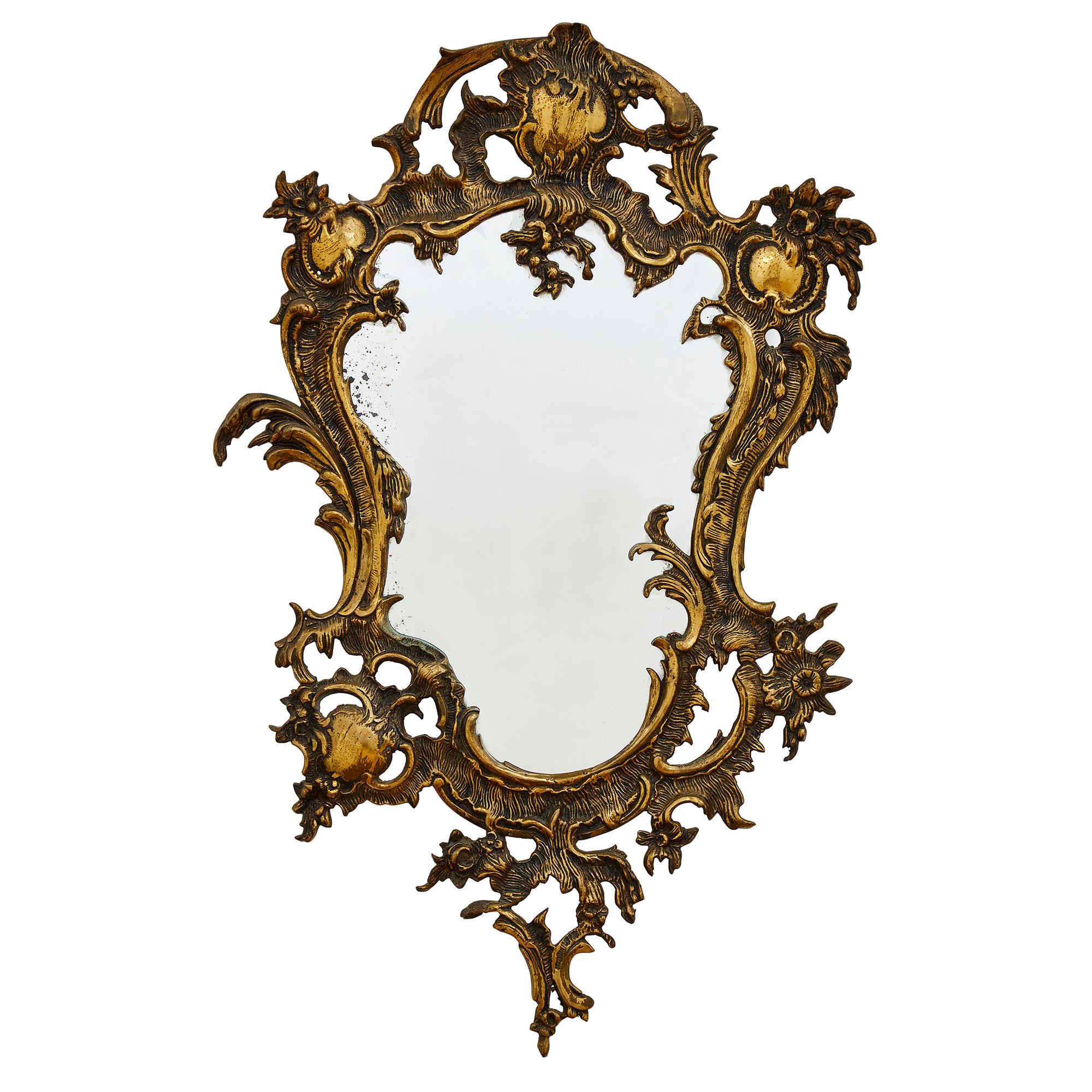 20th Century Rococo Style Rocaille-Formed Wall Mirror For Sale at 1stDibs
