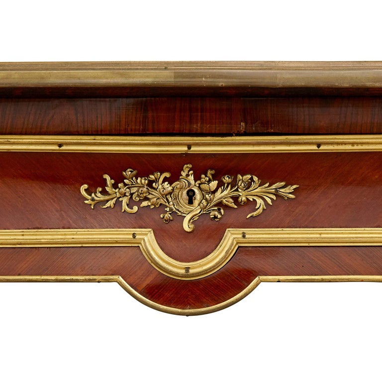 Rococo Style Writing Desk Mounted with Gilt Bronze For Sale at 1stDibs