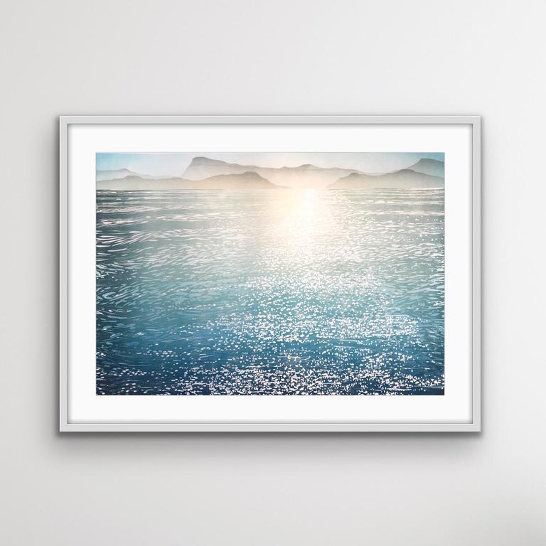 Rod Nelson - Hawk 3, Seascape Print, Coastal Art, Ocean Art, Blue and ...