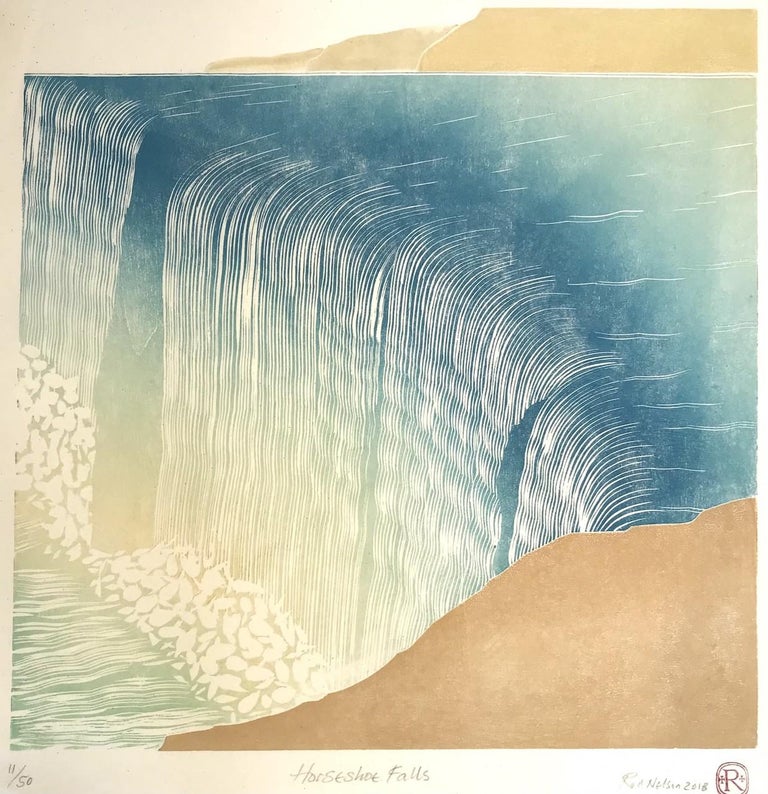 Rod Nelson - Horseshot Falls, Traditional Japanese Style Artwork ...
