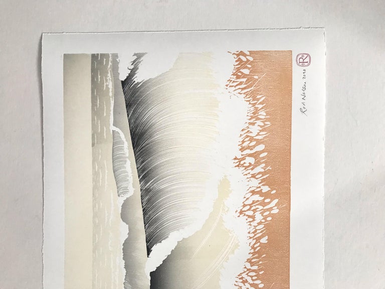 Rod Nelson - Red Sand, Woodcut print, Traditional Japanese style print ...