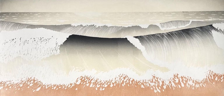 Rod Nelson - Red Sand, Woodcut print, Traditional Japanese style print ...