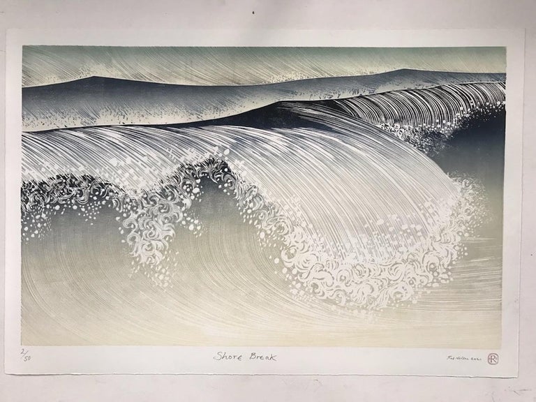 Rod Nelson - Shorebreak, Rod Nelson, Handmade Print, Landscape and ...