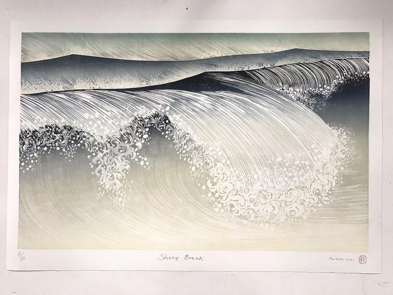 Rod Nelson - Shorebreak, Rod Nelson, Handmade Print, Landscape and ...