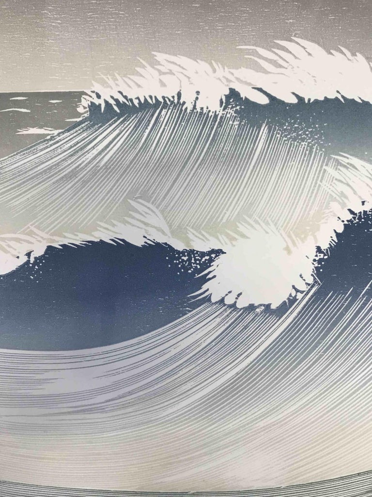 Rod Nelson - Tide Race, Japanese Woodcut Art, Ocean Art, Art for your ...