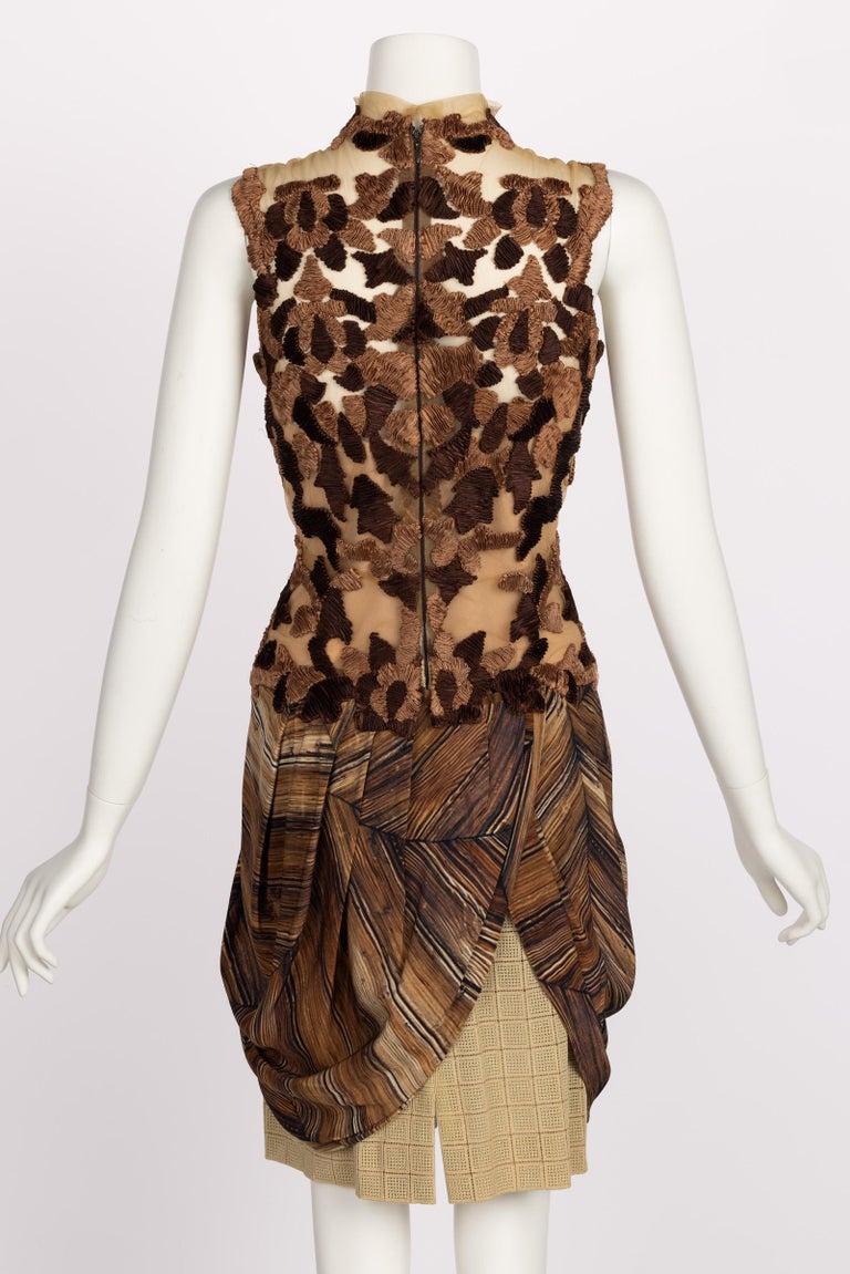 Rodarte 2011 Runway Embroidered Tulle Wood Dress For Sale at 1stDibs
