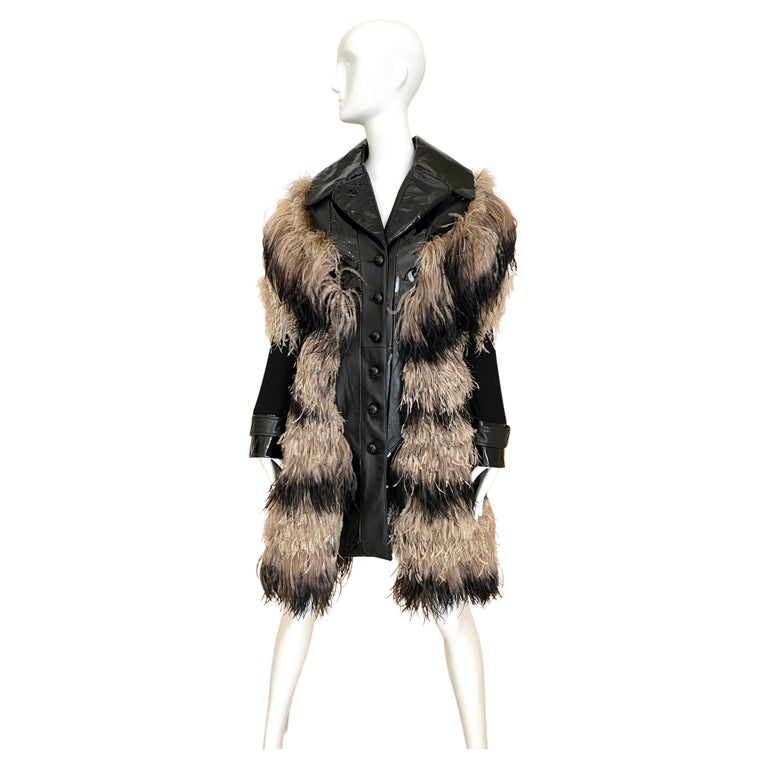 Rodarte Coat with Ostrich For Sale at 1stDibs