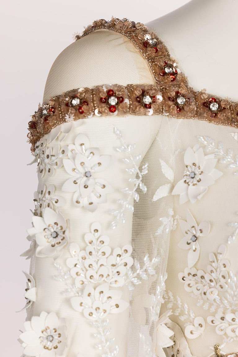 Rodarte Runway Crystal Sequin Lace Ruffle Dress FW 2016 at 1stDibs ...