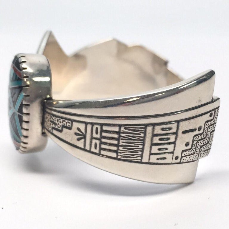 Roderick Tenorio Relios Sterling Silver Morning Star Inlay Cuff ...
