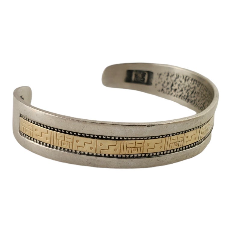 Roderick Tenorio RMT Relios Sterling Silver and 14K Gold Cuff Bracelet ...