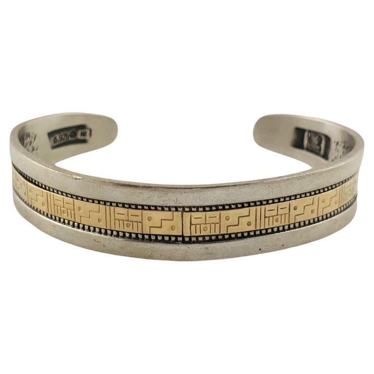 Roderick Tenorio RMT Relios Sterling Silver and 14K Gold Cuff Bracelet ...