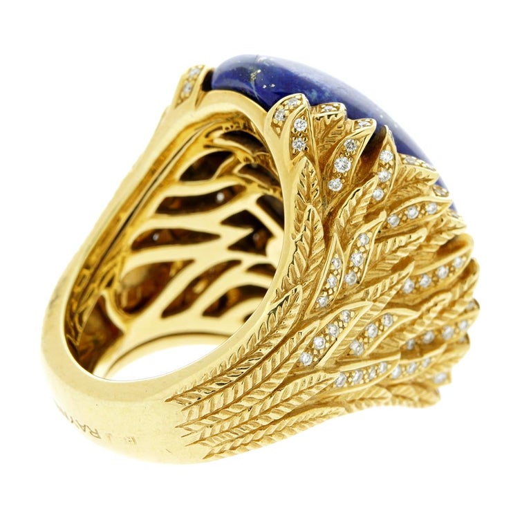 Rodney Rayner Award Winning Designer Lapis Lazuli Diamond Gold Ring at ...