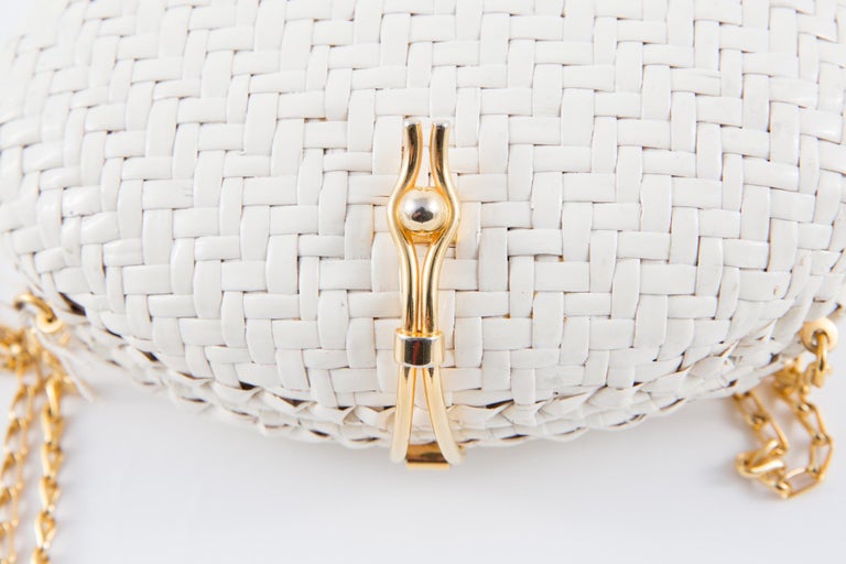 Rodo White Woven Wicker Clutch Bag For Sale at 1stDibs | rodo italy ...