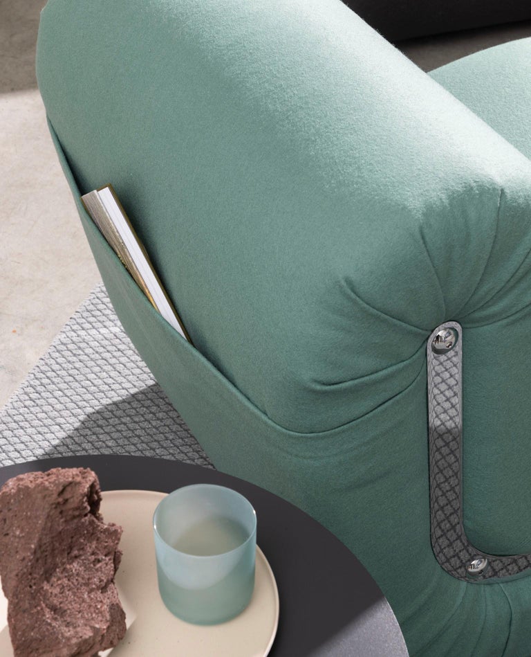 Rodolfo Bonetto ‘Boomerang’ Lounge Chair in Green 1968 for B-Line For ...