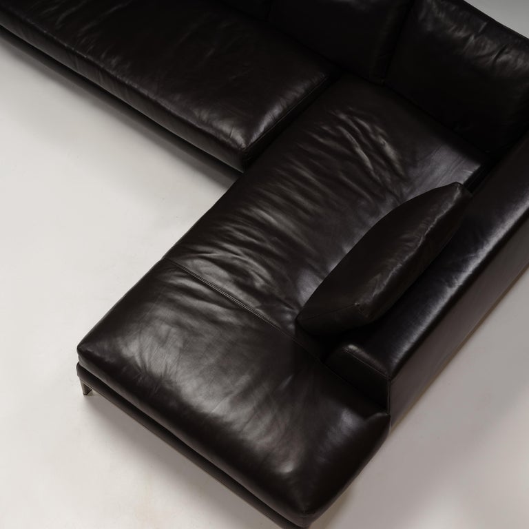 Minotti by Rodolfo Dordoni Hamilton Islands Dark Brown Leather Corner ...